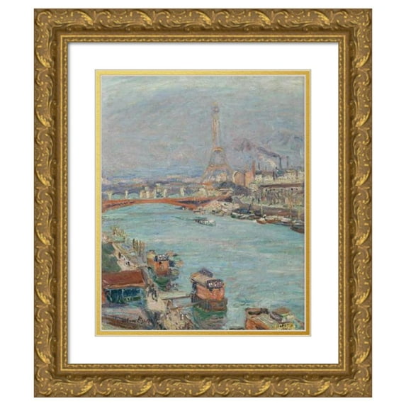 Emile Othon Friesz 15x18 Gold Ornate Wood Frame and Double Matted ...