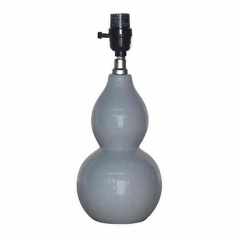 Emile Small Double Gourd Ceramic Lamp Base in Grey - Walmart.com