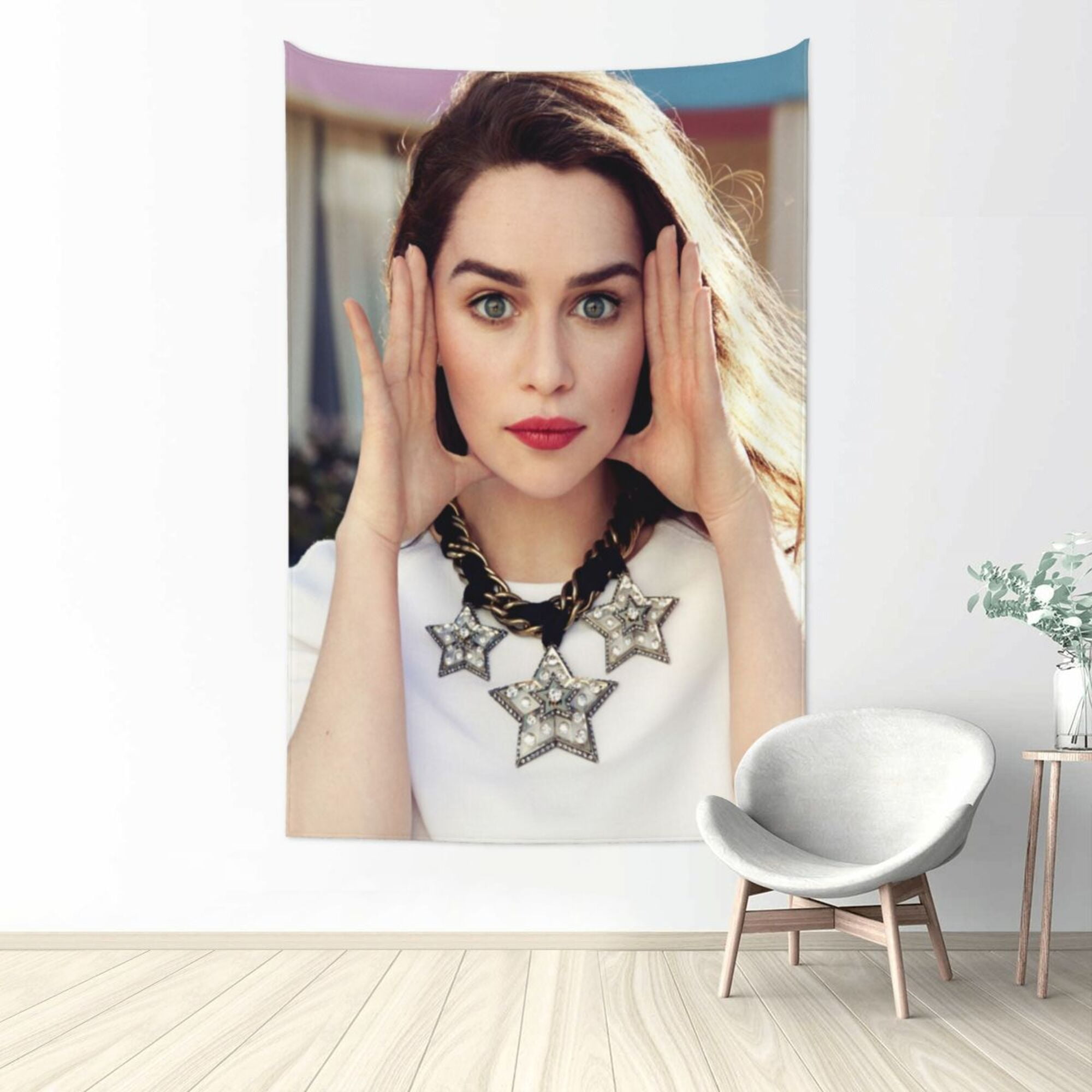Emilia Clarke Tapestry Poster Printing Wall Hanging Tapestries Wall Art ...