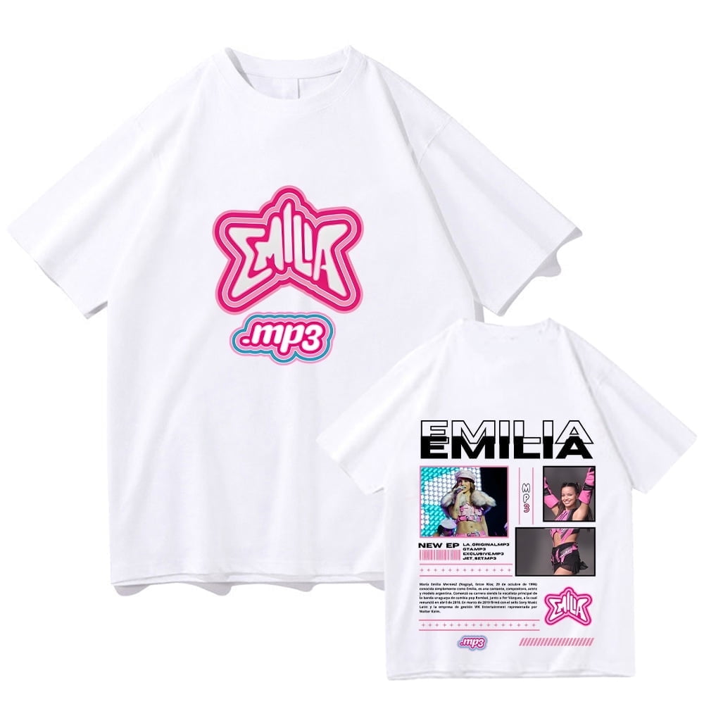 Emilia Mernes Merch T-shirt casual trend men's and women's round neck ...