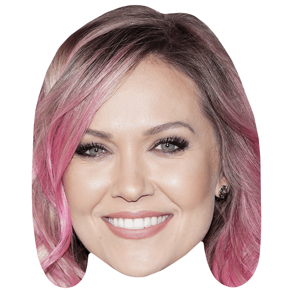 Emilie Ullerup (Pink Hair) Celebrity Mask, Flat Card Face, Fancy Dress ...