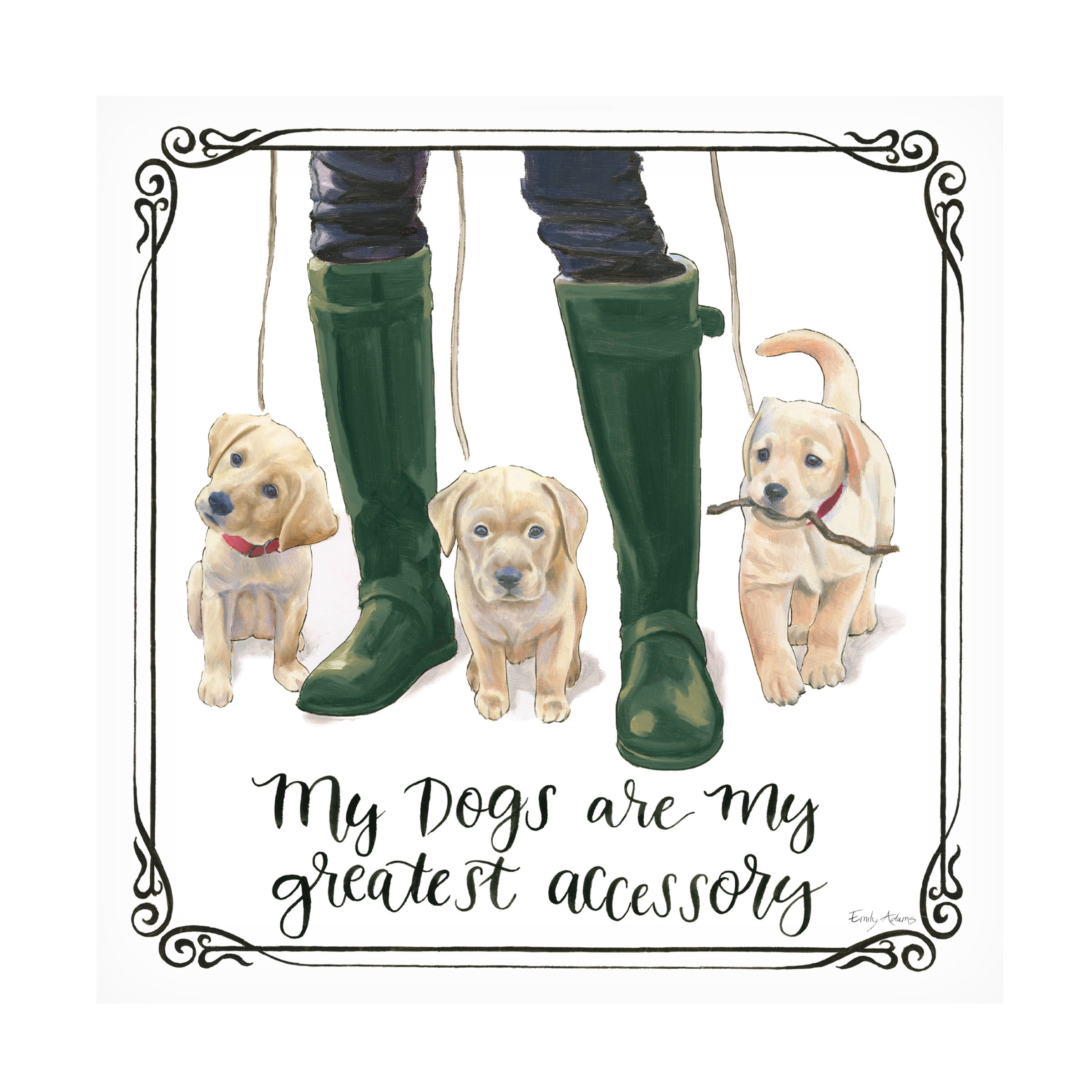 Emily Adams 'Furry Fashion Friends I My Dogs' Canvas Art - Walmart.com