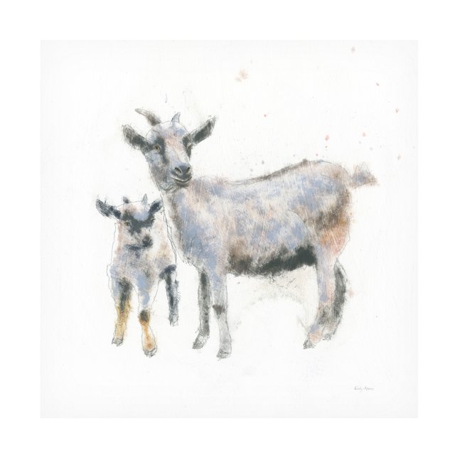 Emily Adams 'Goat and Kid' Canvas Art - Walmart.com