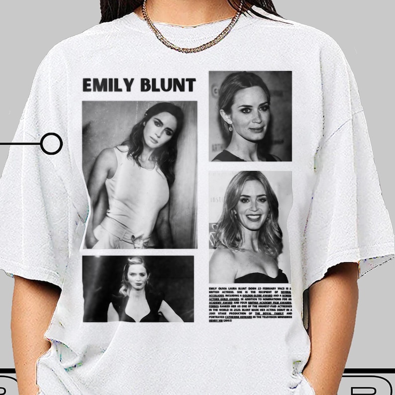 Emily Blunt T-Shirt, Vintage Emily Blunt Fan Shirt, Emily Blunt Tee ...