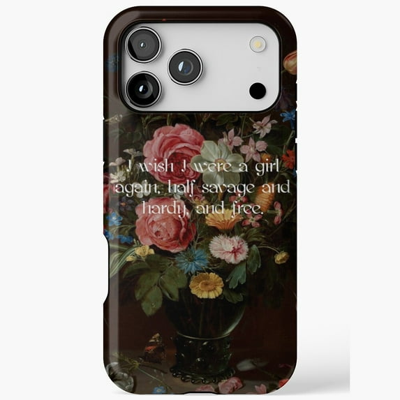 Emily Bronte On Youth Literature Quote Artwork iPhone Case 17 16 15 14 ...