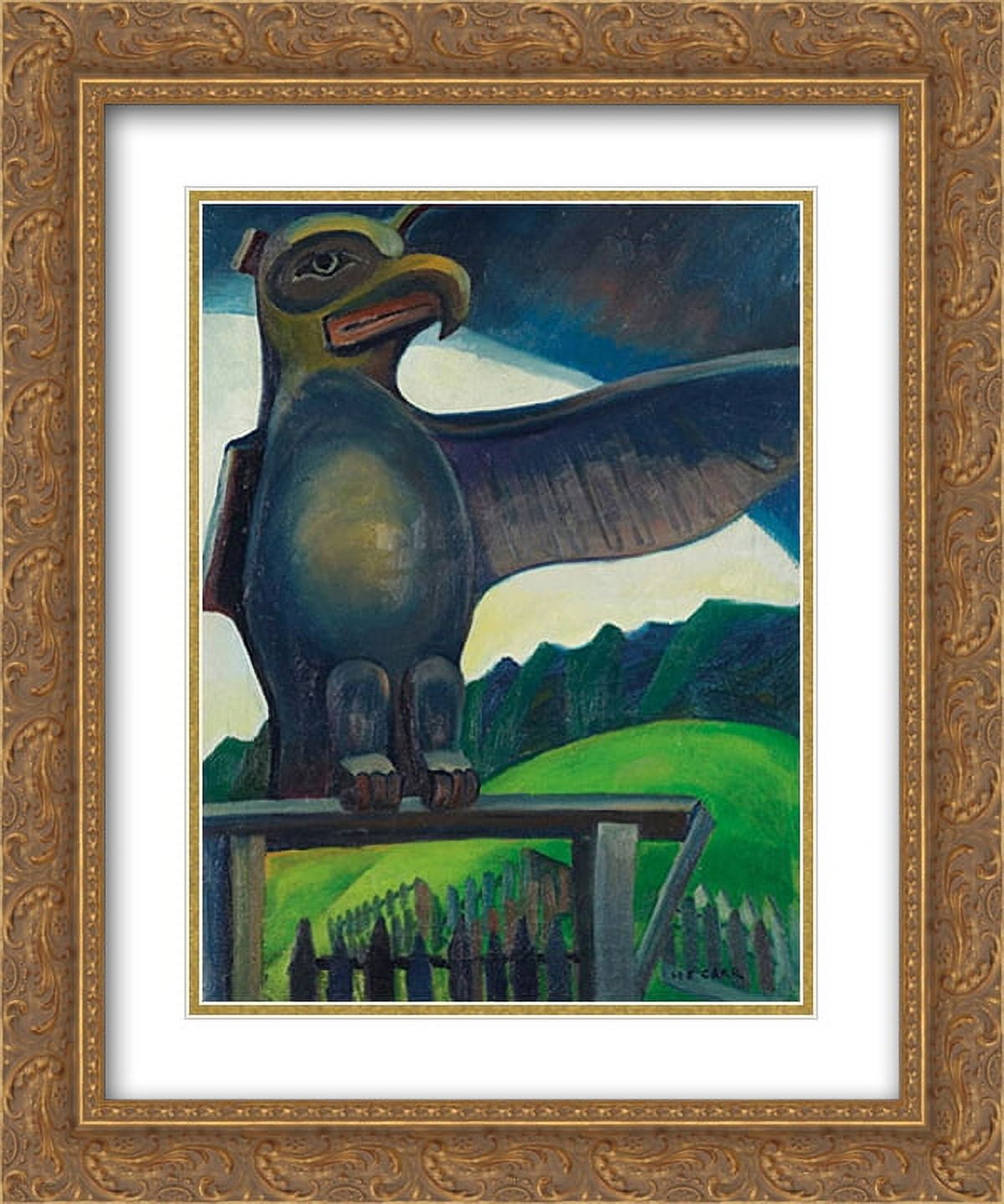 Emily Carr 2x Matted 20x24 Gold Ornate Framed Art Print 'Thunder Bird ...