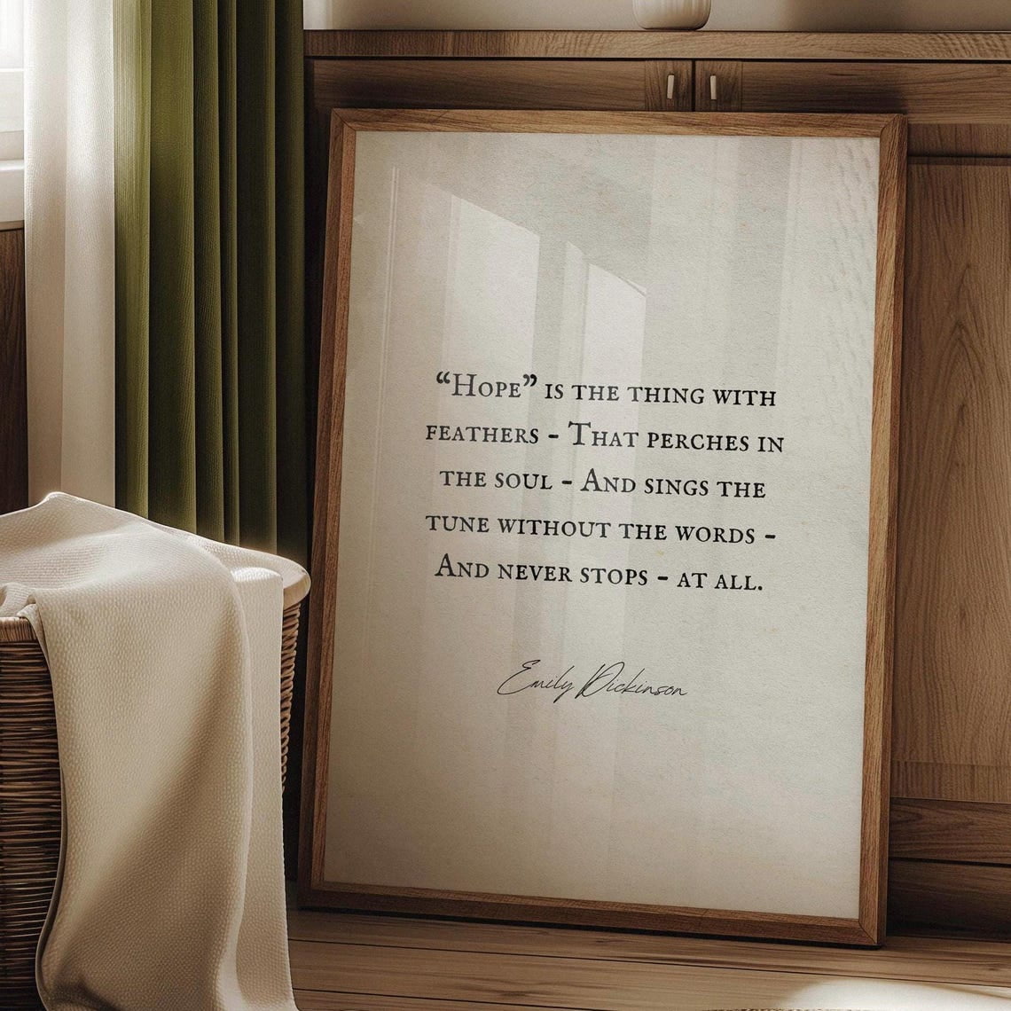Emily Dickinson Print, Emily Dickinson Poster, Hope Is The Thing With ...