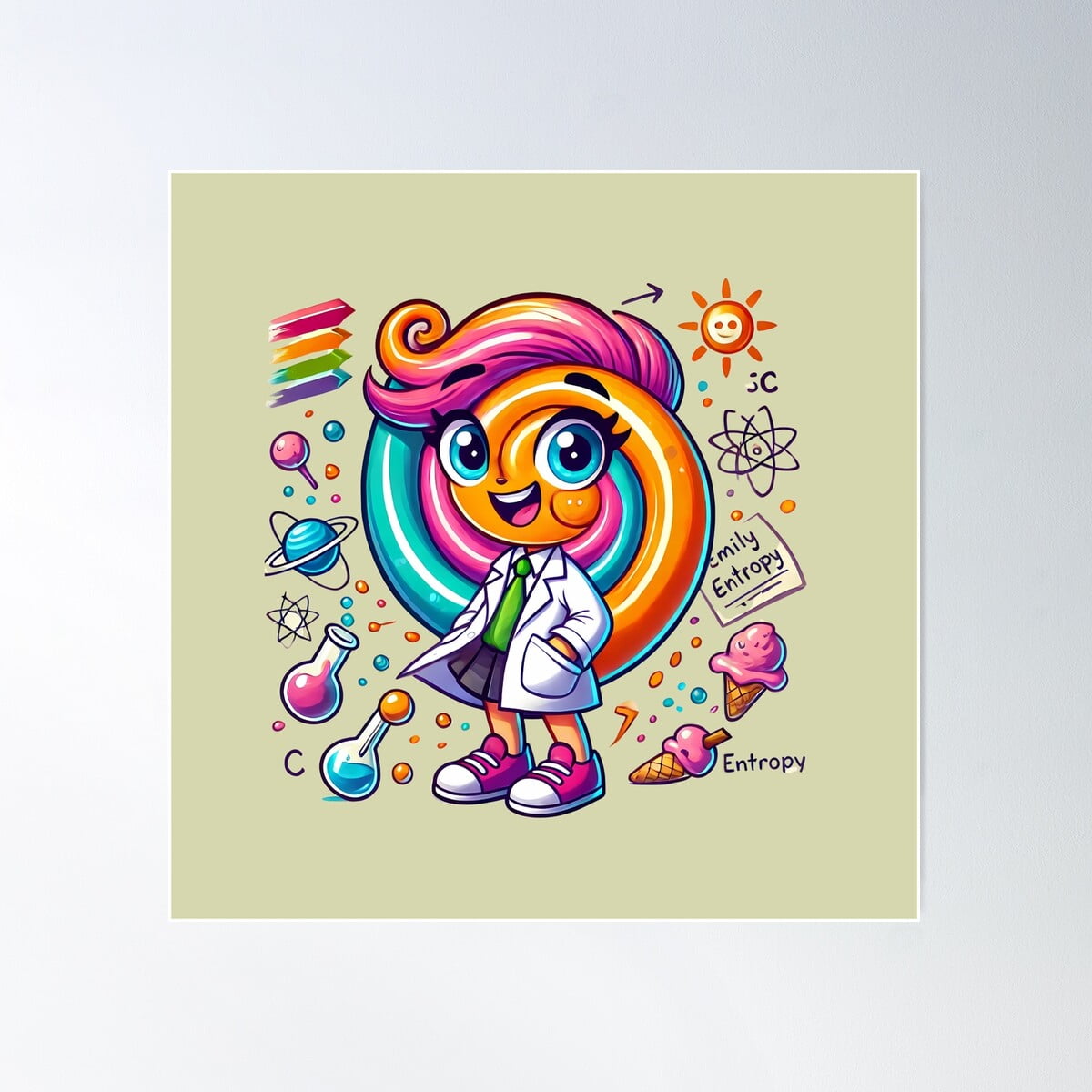 Emily Entropy Poster Wall Art, Modern Wall Decor For Living Room ...