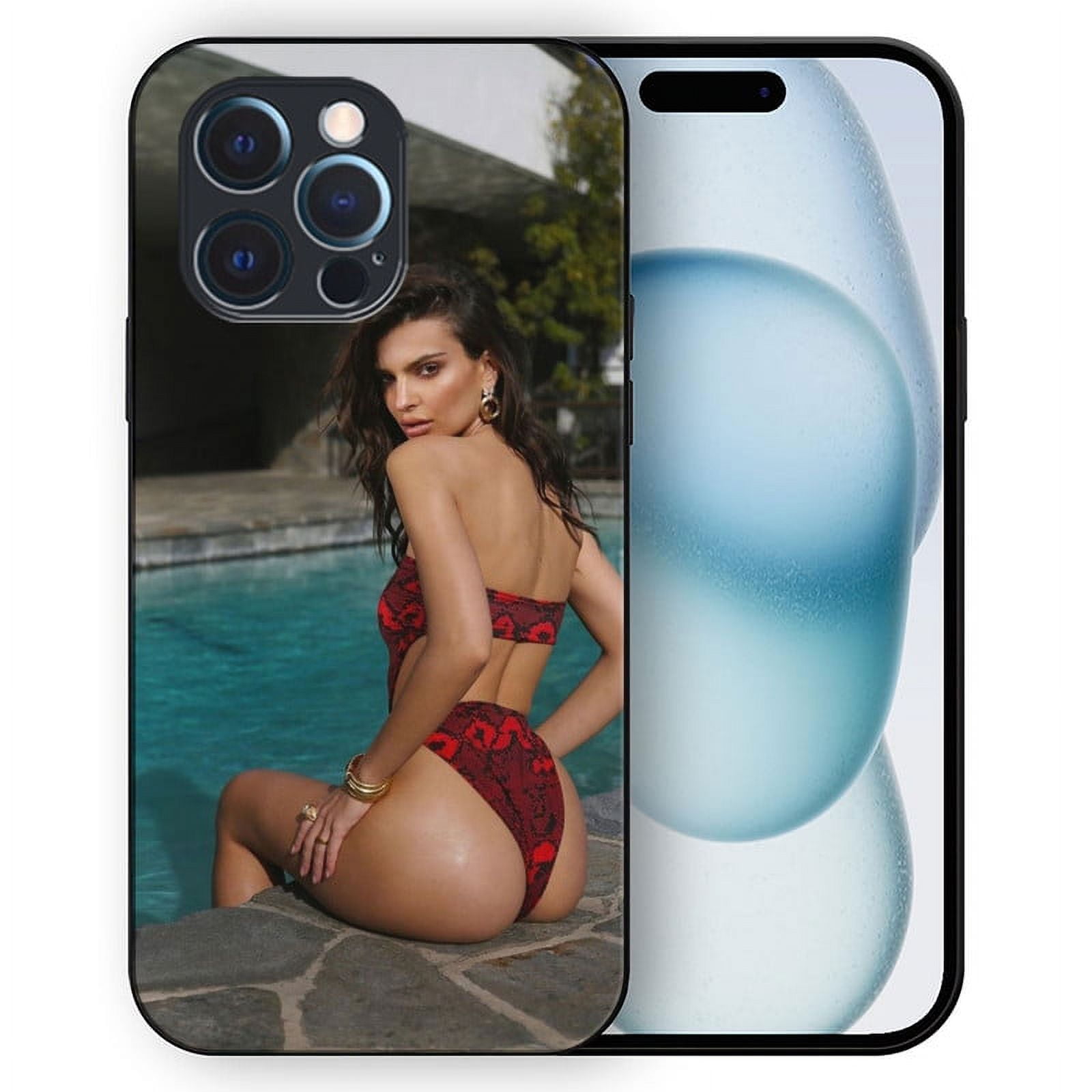 Emily Ratajkowski Phone Case,fan-friendly gift,compatible with iPhone 12 Pro,featuring a collage ...