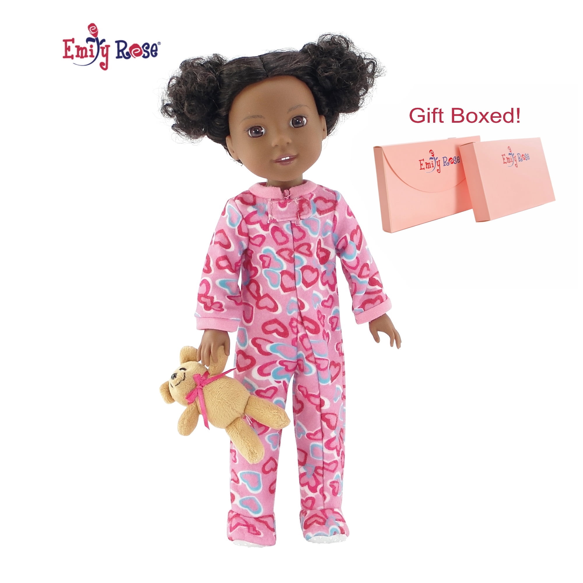 Emily Rose Doll Clothes 14-inch Fashion Doll Footed Doll Pajamas PJs ...