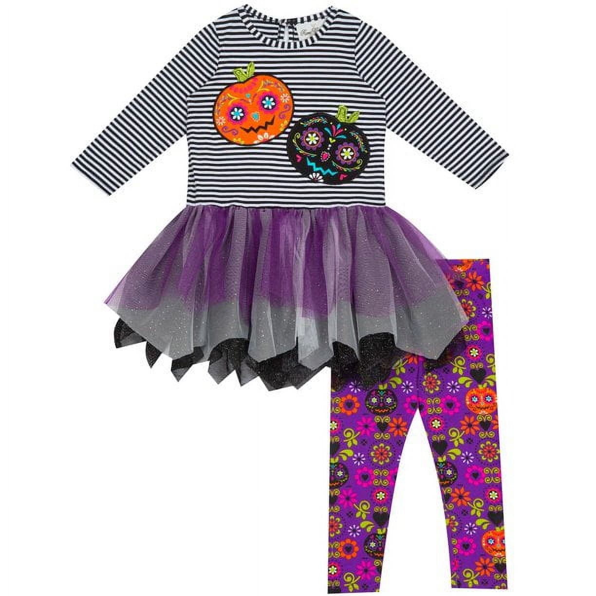Emily Rose Girl's Applique Halloween Tutu Tunic & Legging Set (Pumpkin ...