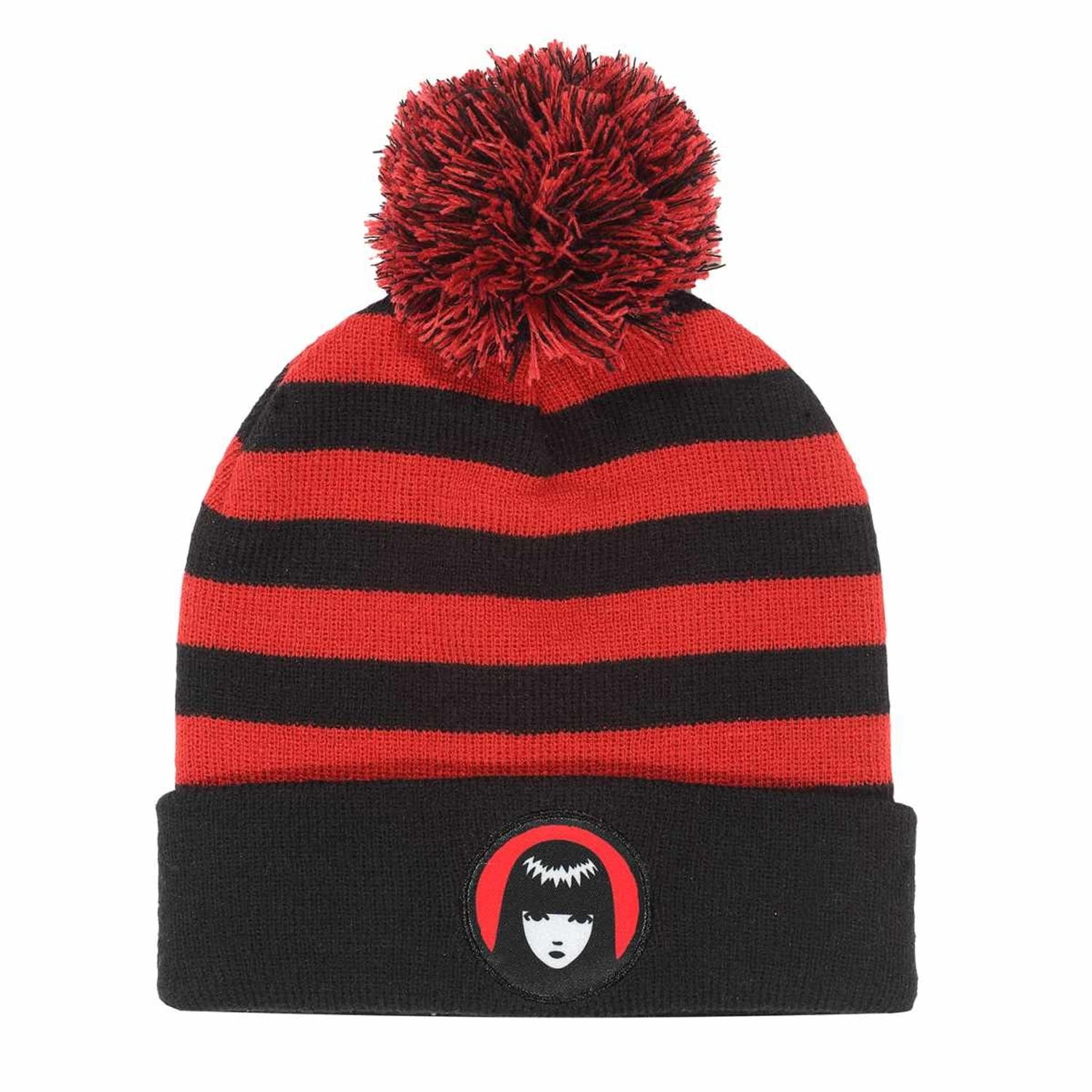 Emily The Strange Adult Striped Pom Pom Beanie - Walmart.com