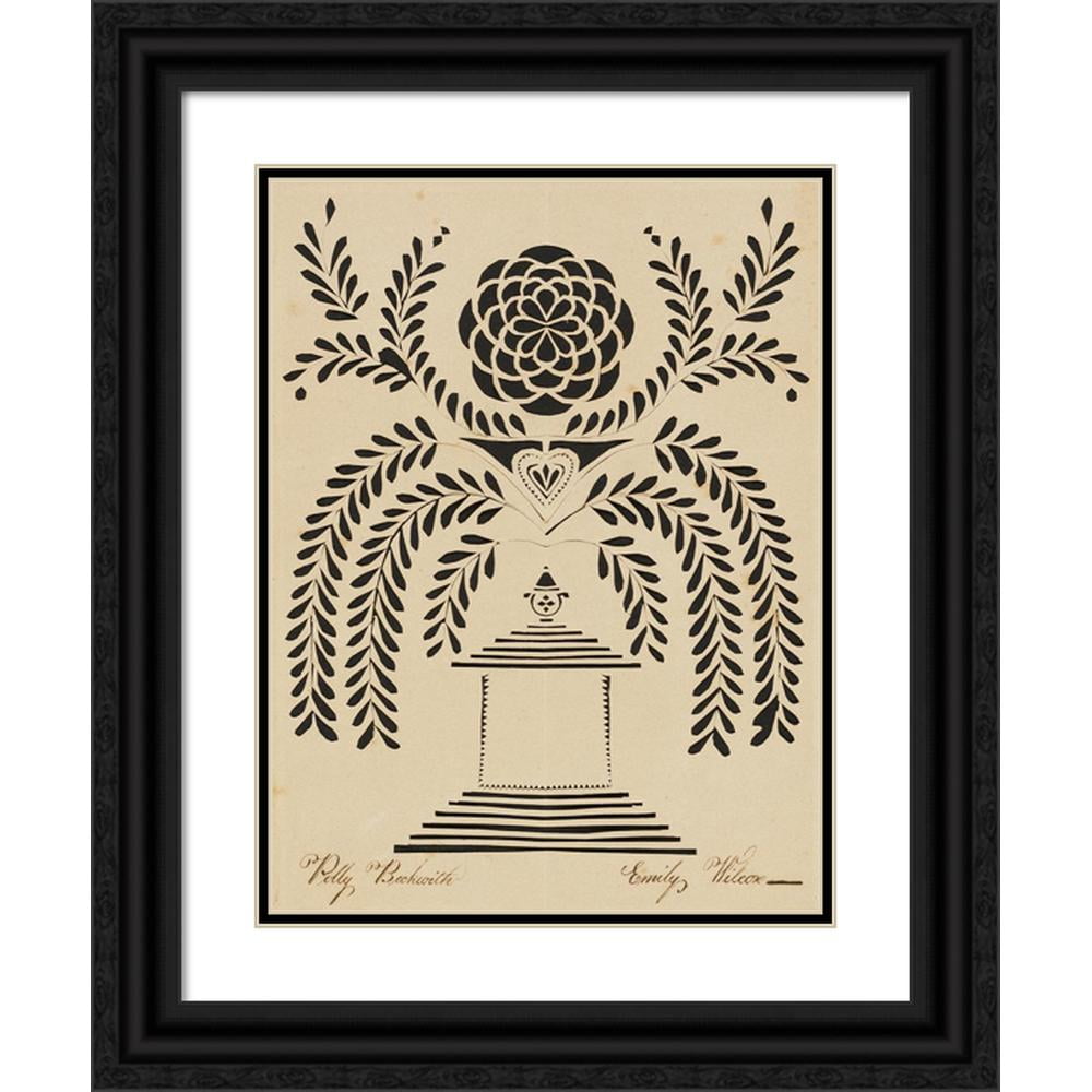 Emily Wilcox 12x14 Black Ornate Wood Framed Double Matted Museum Art ...