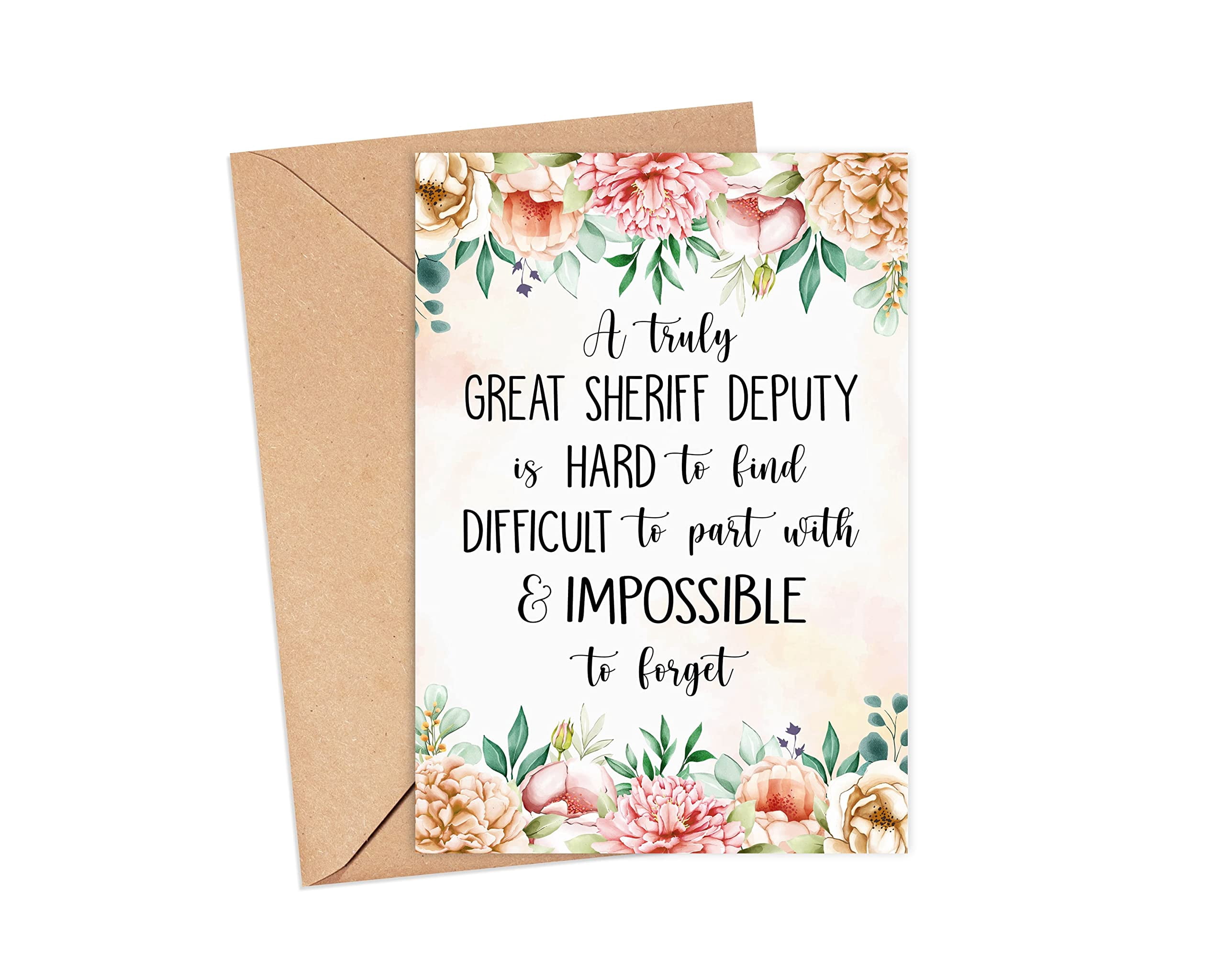 Emily gift Sheriff Deputy Card - Sheriff Deputy Leaving Card - A Truly ...