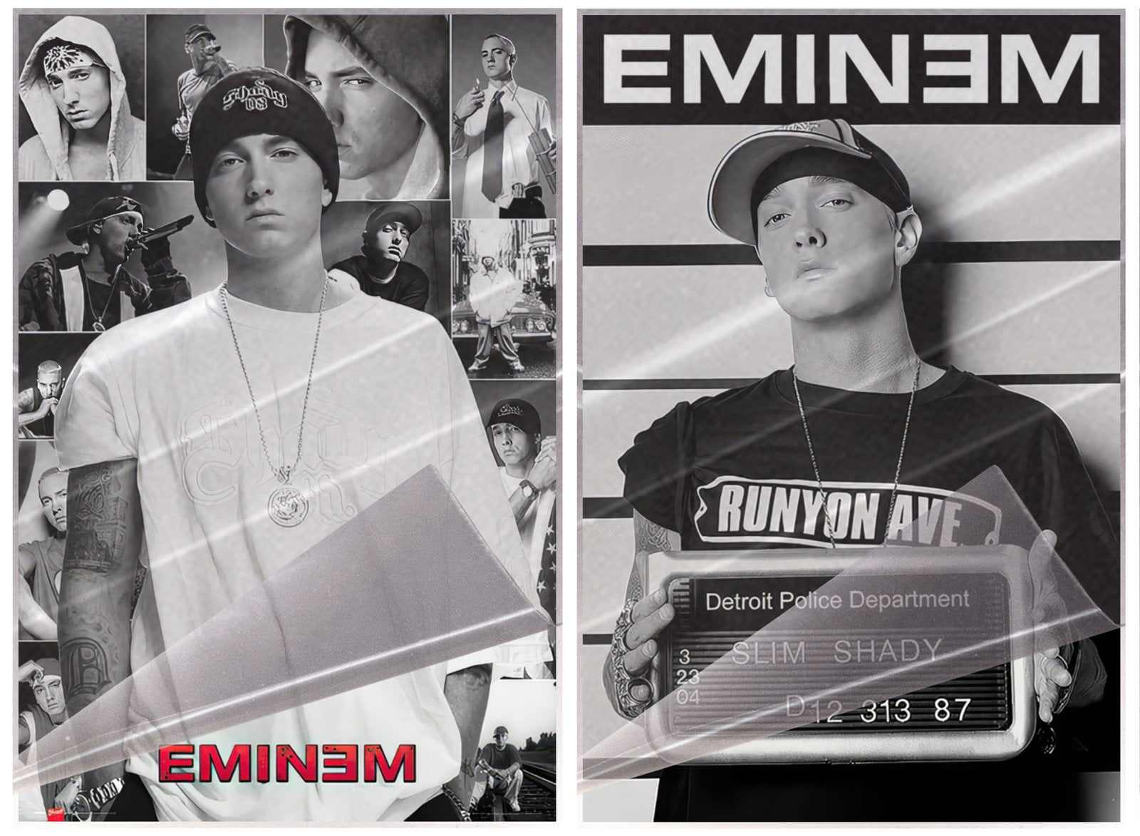 Eminem - 2 Piece Music Poster Set (Image Montage & Mugshot) (Size: 24 ...