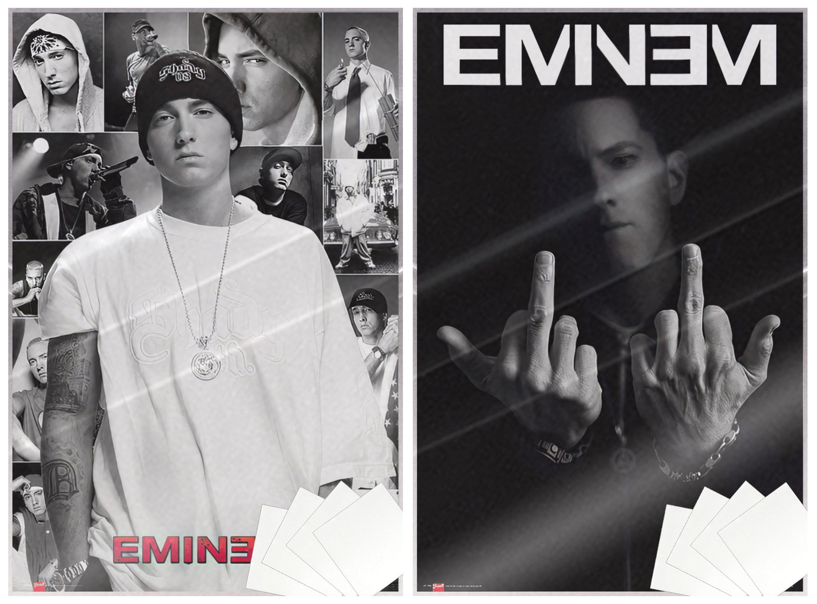 Eminem - 2 Piece Music Poster Set (Image Montage & The Bird) (Size: 24 ...
