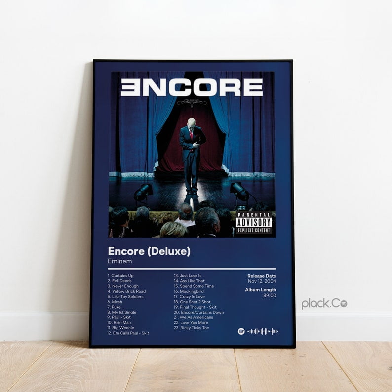 Eminem - Encore Deluxe - Custom Album Poster - Hip Hop Wall Art ...