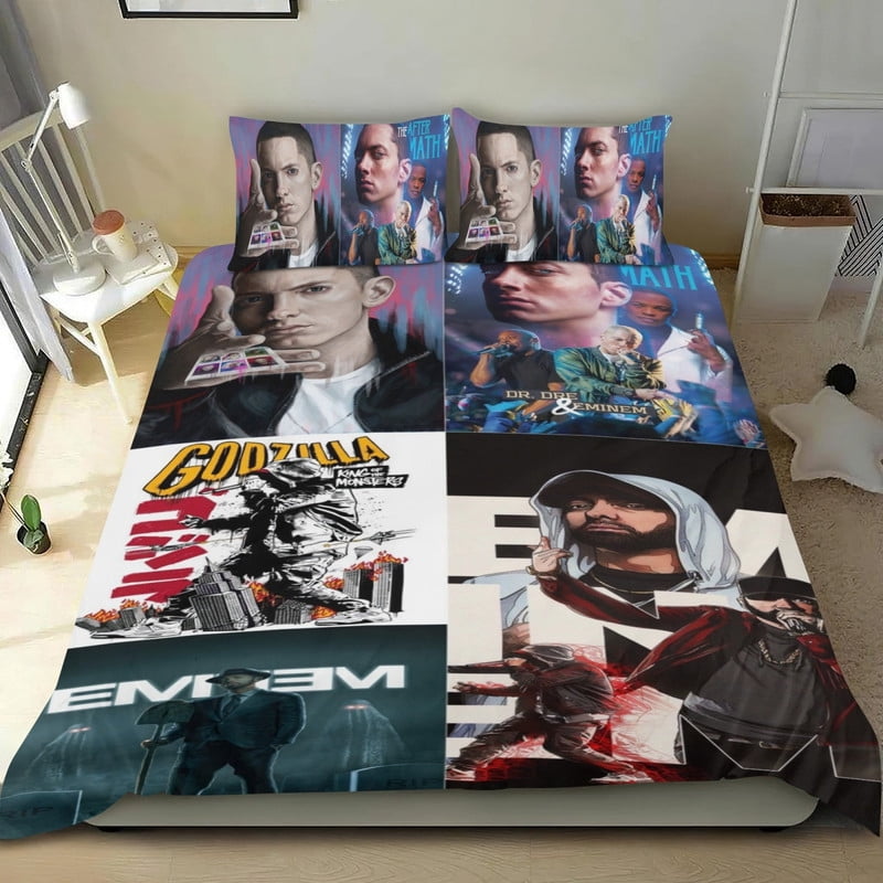 Eminem Music Comforter Set 3 Piece Bedding Set Cute Duvet Cover Sets ...