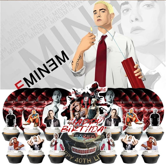 Eminem Birthday Party Supplies Balloons Paper Plates Decoration Cake ...