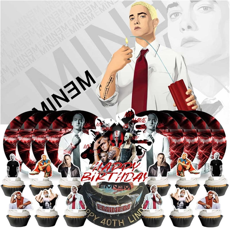 Eminem Plates Supplies Party Decorations Birthday Decor Backdrop Banner ...