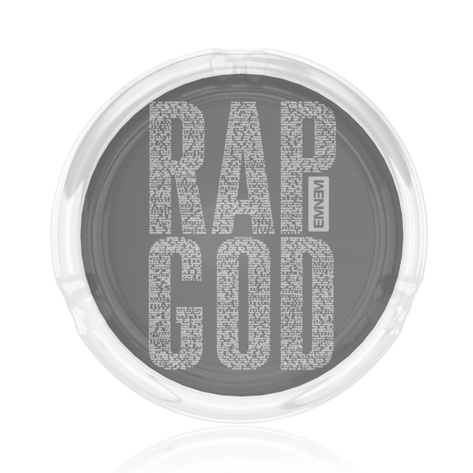 Eminem Rap God Lyrics Logo Round Glass Ashtray 3d Printing For Indoor ...