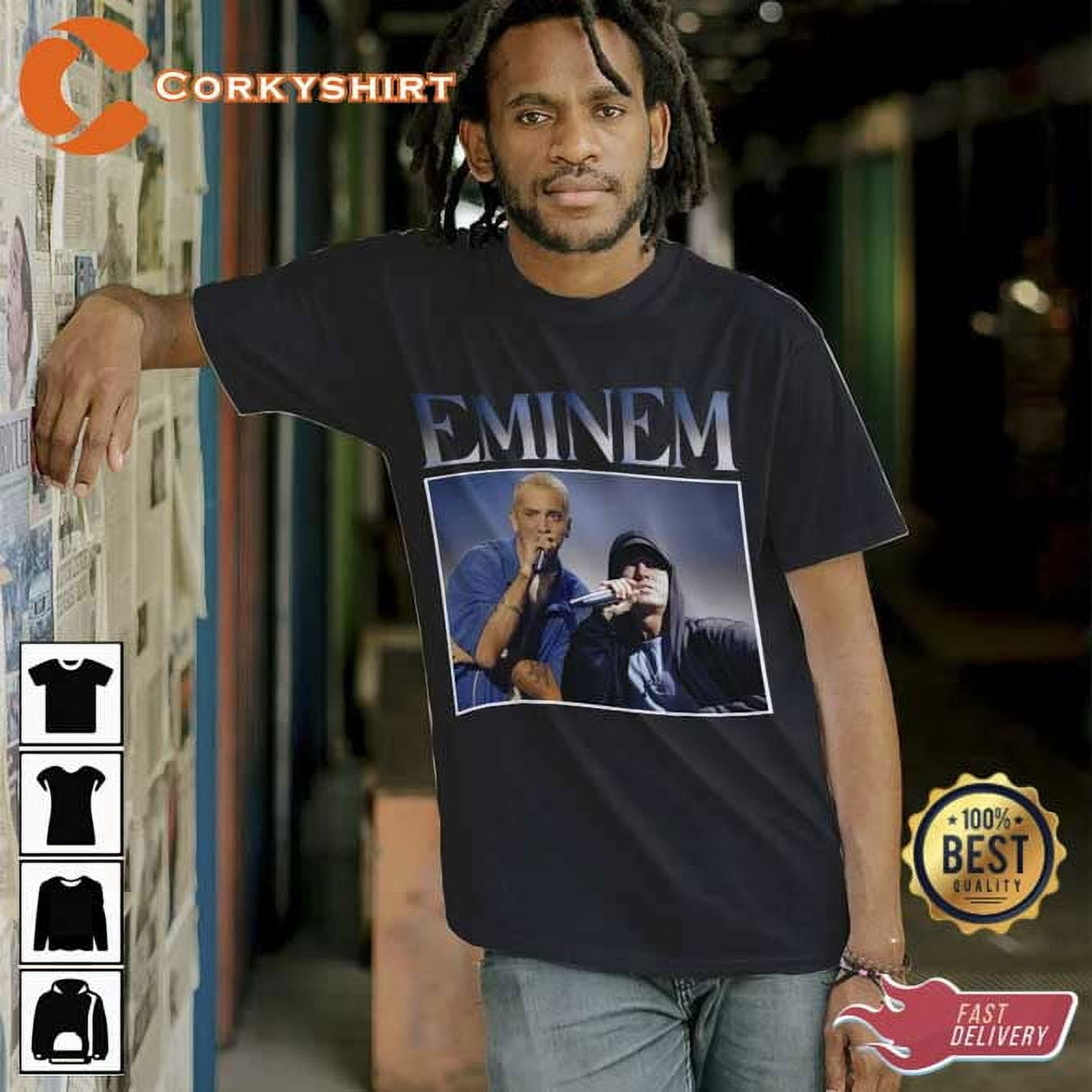Eminem Rapper T Shirt 90s Hip Hop Shirt Design - Walmart.com