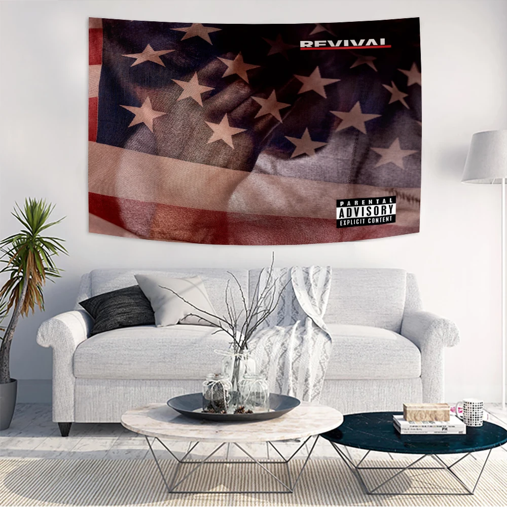 Eminems Slim Shady Homage Tapestry Album Flag Wall Hanging Indie Room r ...