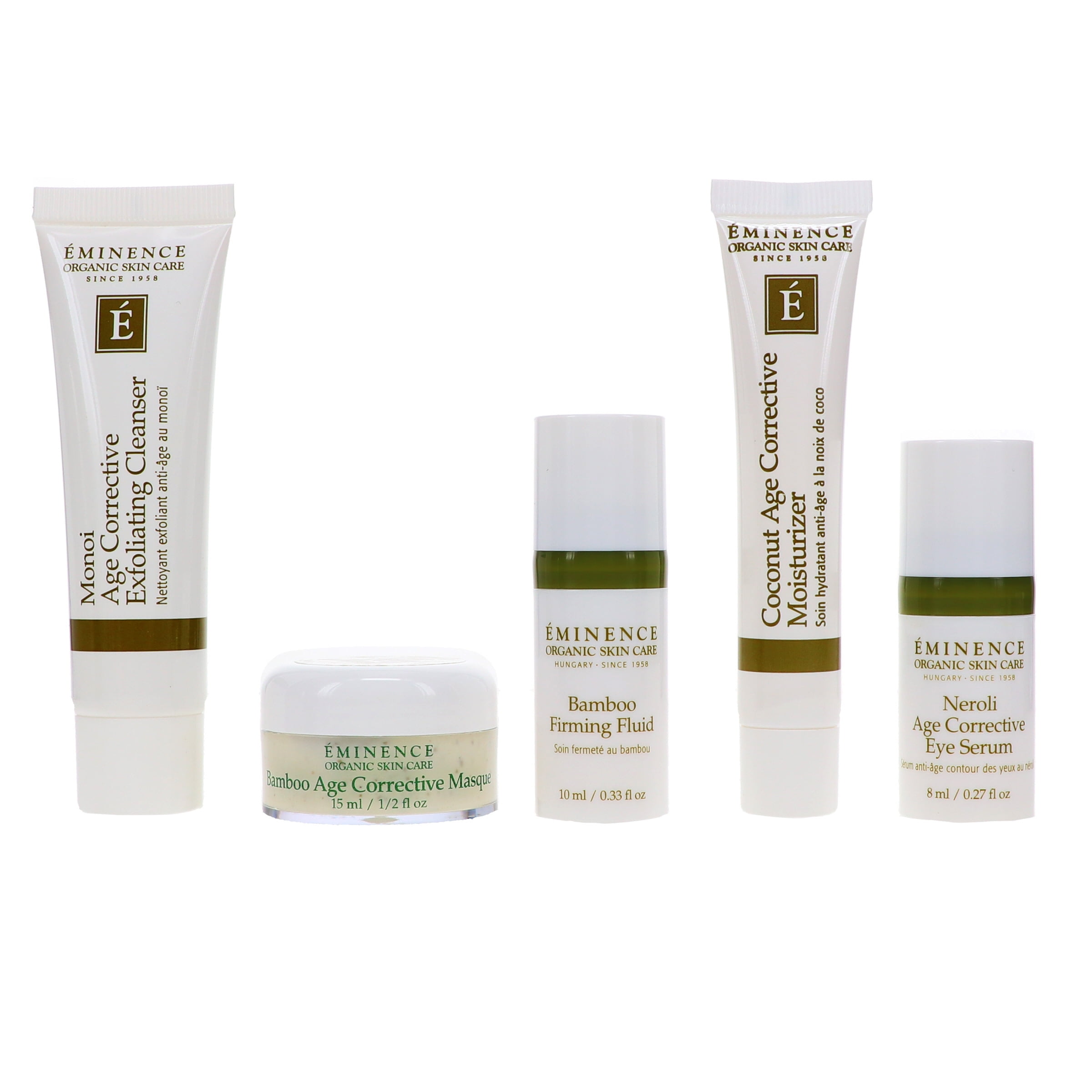 Eminence Organics Age Corrective Starter Set: 5-Step Routine for Smoother, Brighter Skin ...