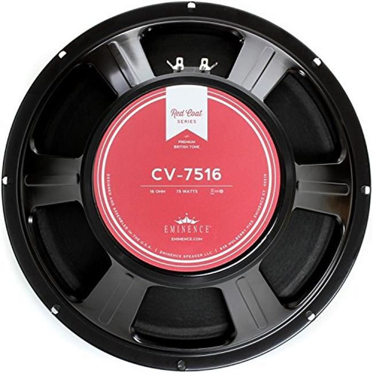 Eminence Speaker CV7516 Redcoat Series 12 in. 75-Watt 16-Ohm Speaker ...