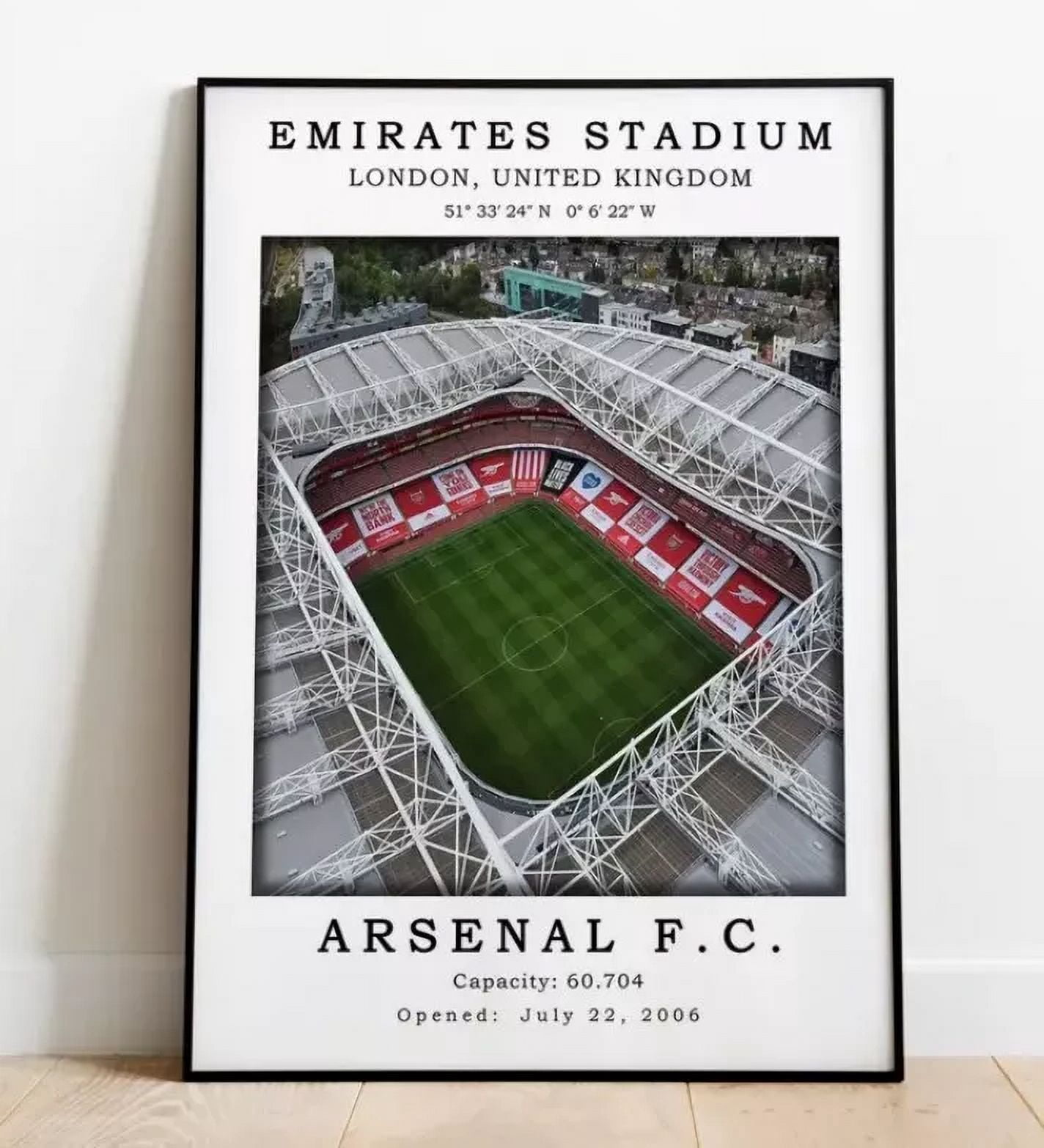 Emirates Stadium Football Poster - Sports Bedroom Poster, Wall Art ...