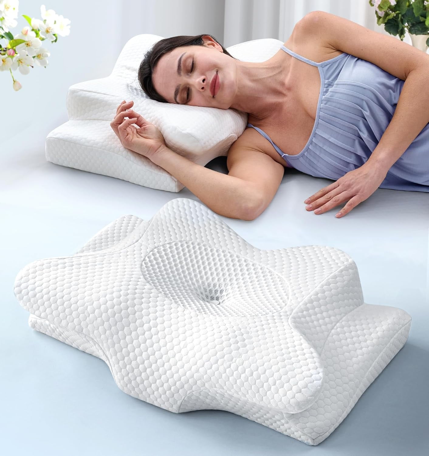 Emircey Clinical-Level Relief Cervical Neck Pillow for Sleeping ...