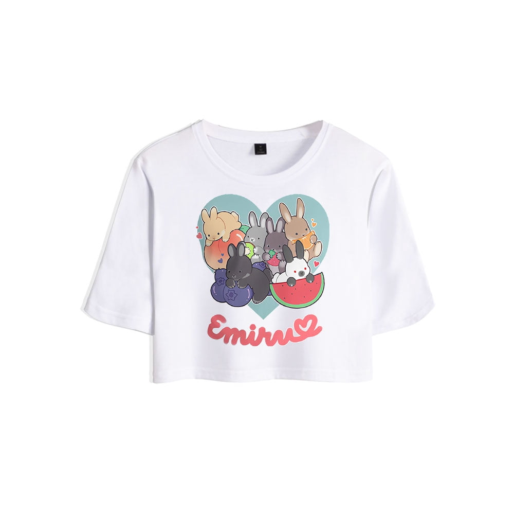 Emiru Merch Bunny Army Crop Top Fashion Graphic T-shirt Women Girl ...
