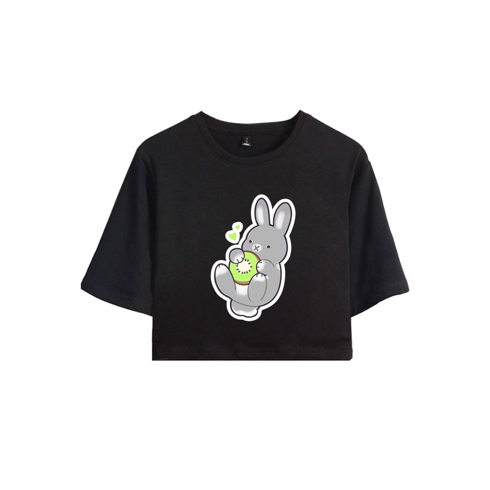 Emiru Merch Kiwi Bun Crop Top Fashion Graphic T-shirt Women Girl Short ...