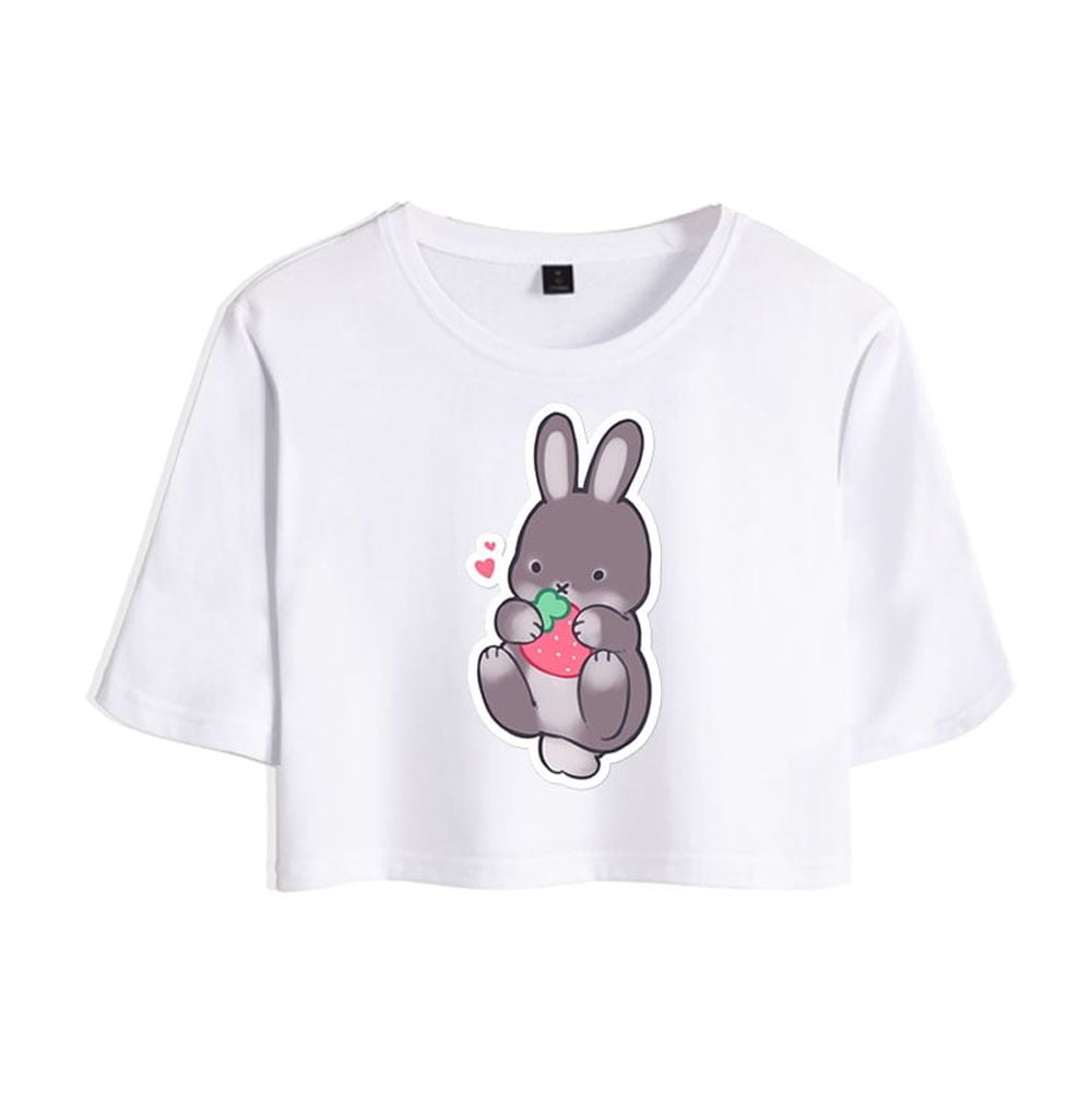 Emiru Merch Strawberry Bun Crop Top Fashion Graphic T-shirt Women Girl ...