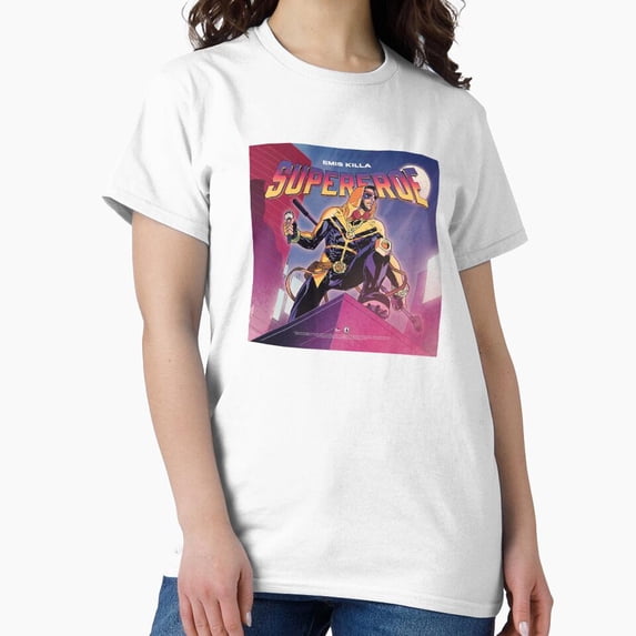 Emis a Supereroe Album Cover Italian Rap Music Masked Graphic T-Shirt ...