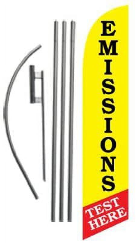 Emissions Test Here Advertising Feather Banner Swooper Flag Sign with ...