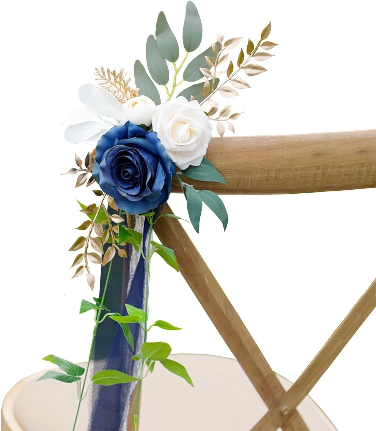 Emivery Dusty Blue Flowers Wedding Aisle Decorations Set of 8, Wedding ...