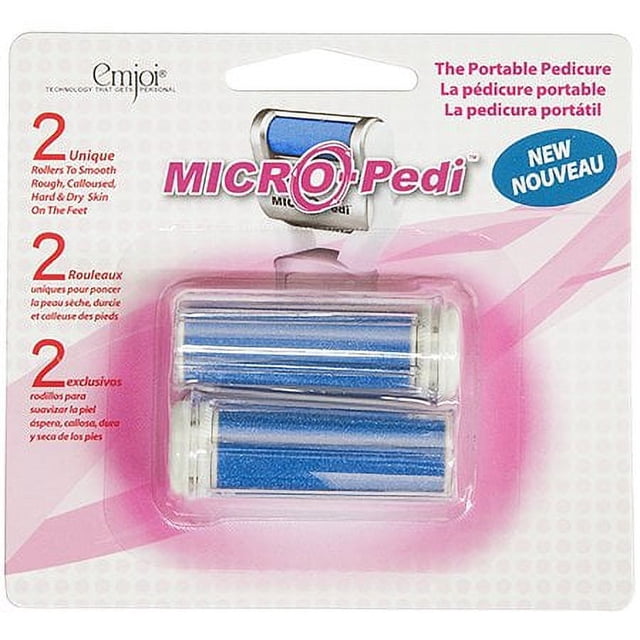Emjoi - Micro-Pedi Extra-Coarse Rollers (2-Pack) - Blue - Walmart.com