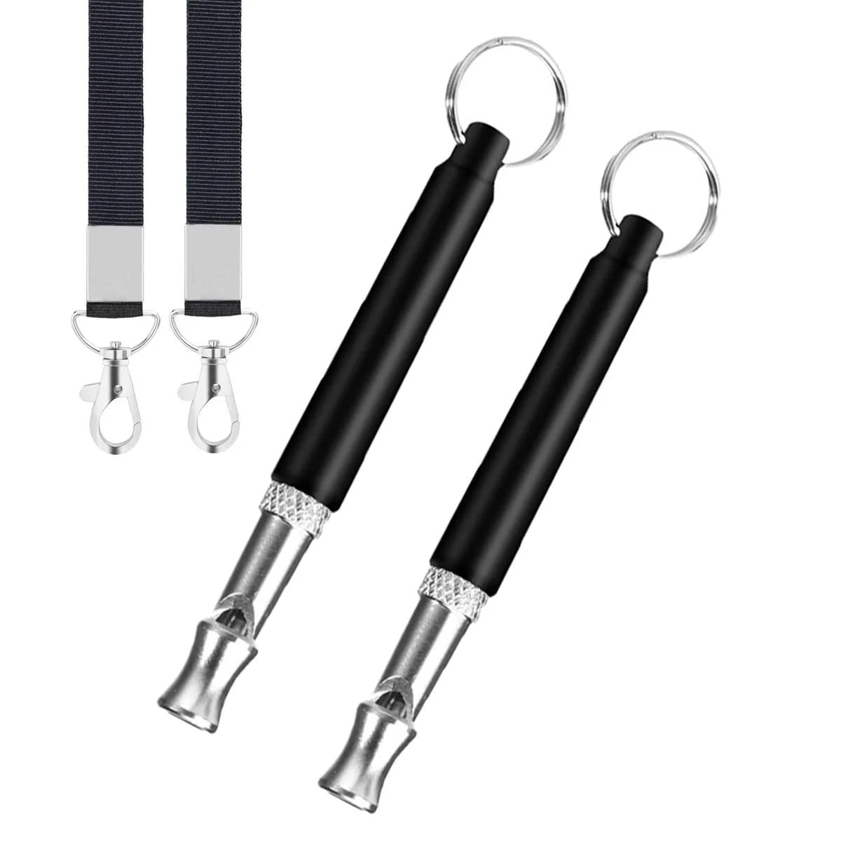 Emlimny Dog Whistle 2 Pack Adjustable Ultrasonic Silent Dog Training ...