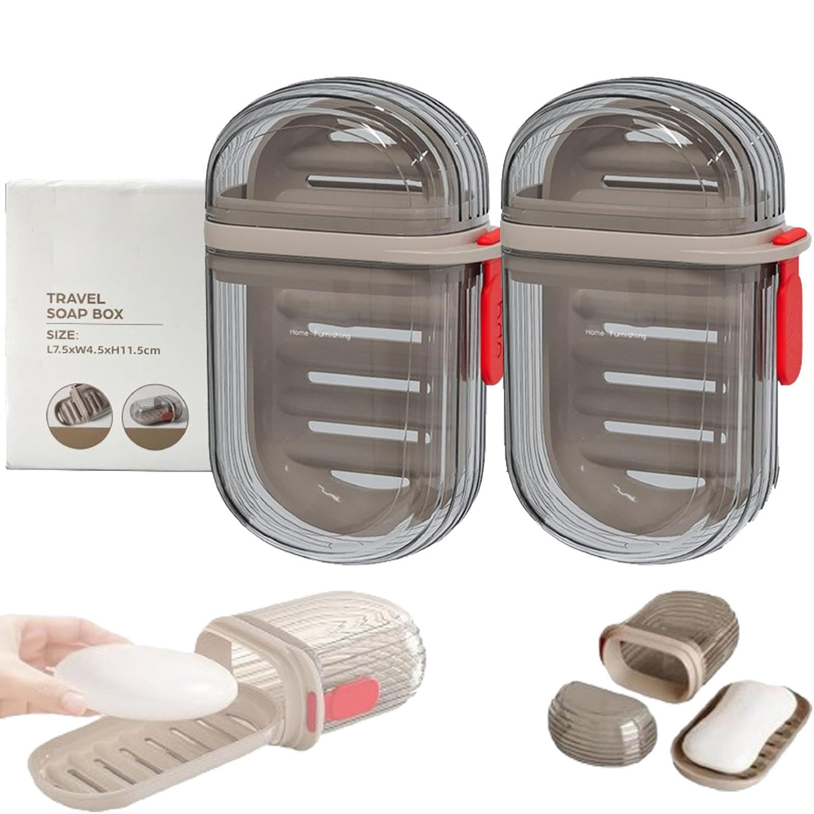 Emlimny 2 Pack Travel Soap Case,Bar Soap Travel Case,Small Versatile ...