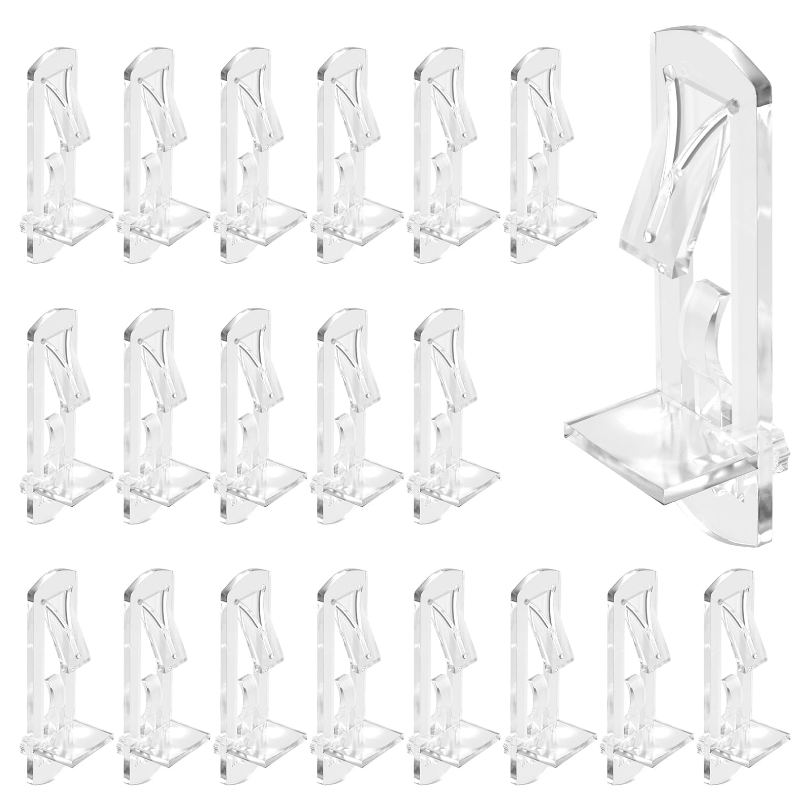 Emlimny 20Pcs 5mm Clear Locking Shelf Pins, Heavy Duty Adjustable Shelf ...
