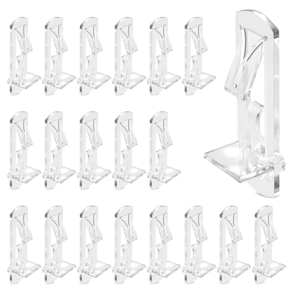 Emlimny 20Pcs 5mm Clear Locking Shelf Pins, Heavy Duty Adjustable Shelf ...