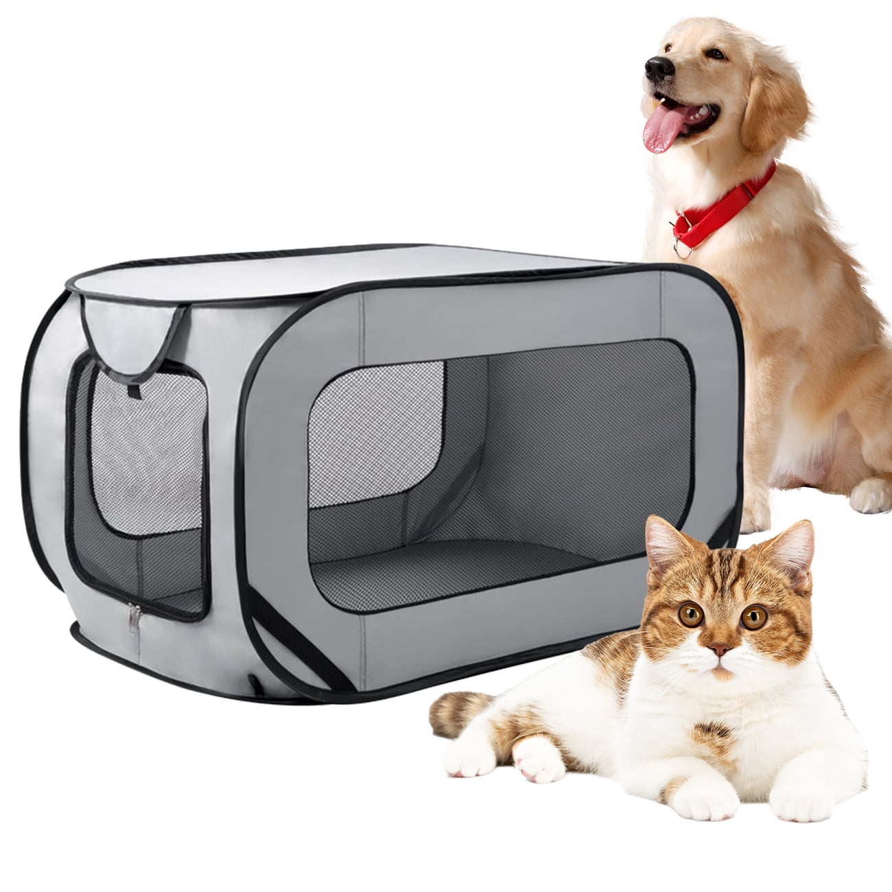 Emlimny 36 inch Portable Dog Bed - Pop Up Kennel, Indoor/Outdoor Pet ...
