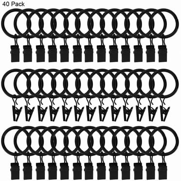 Mainstays Black Curtain Clip Rings, Set of Seven - Walmart.com