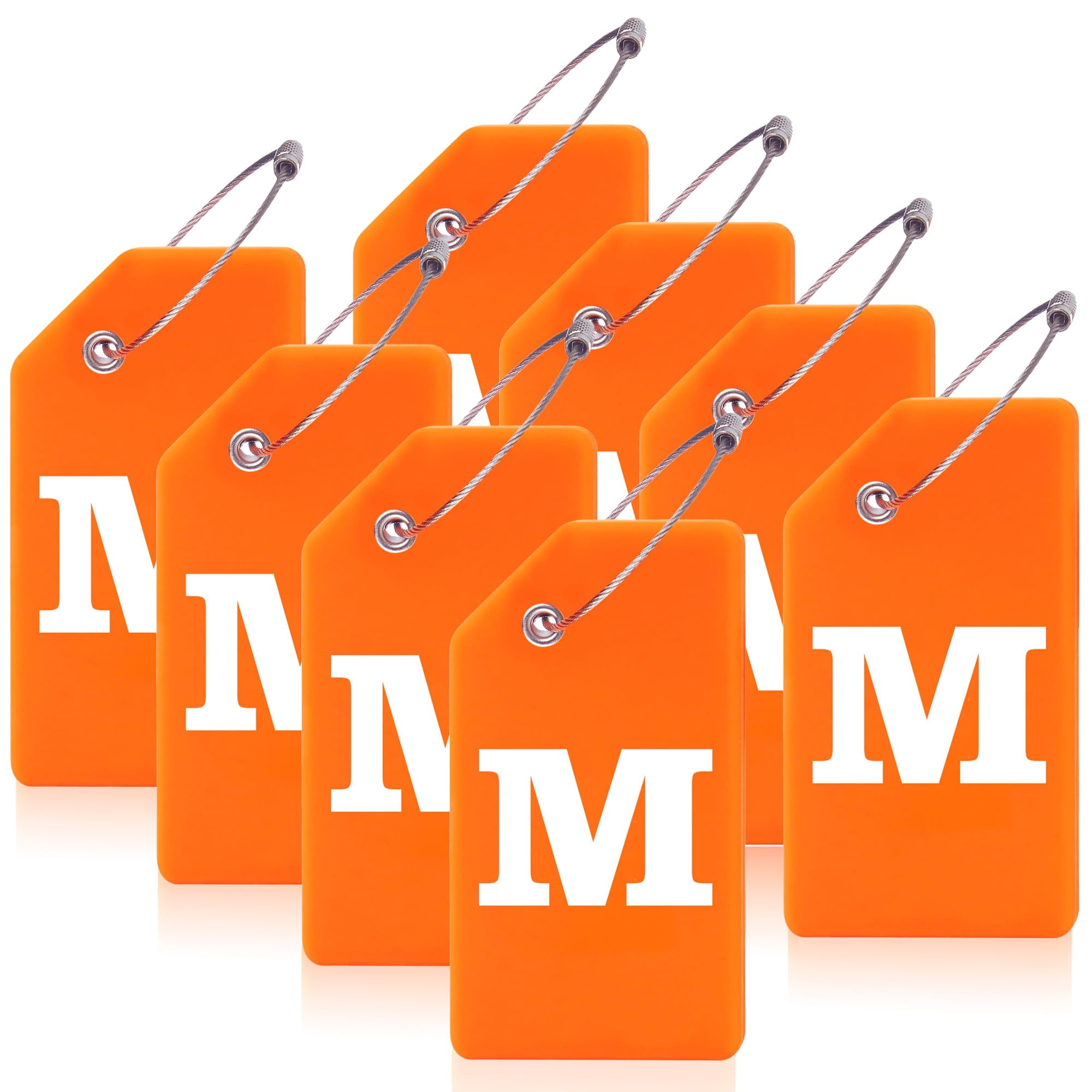 Emlimny 8 Pcs Luggage Tags for Suitcases, M Letter Silicone Luggage Tag ...