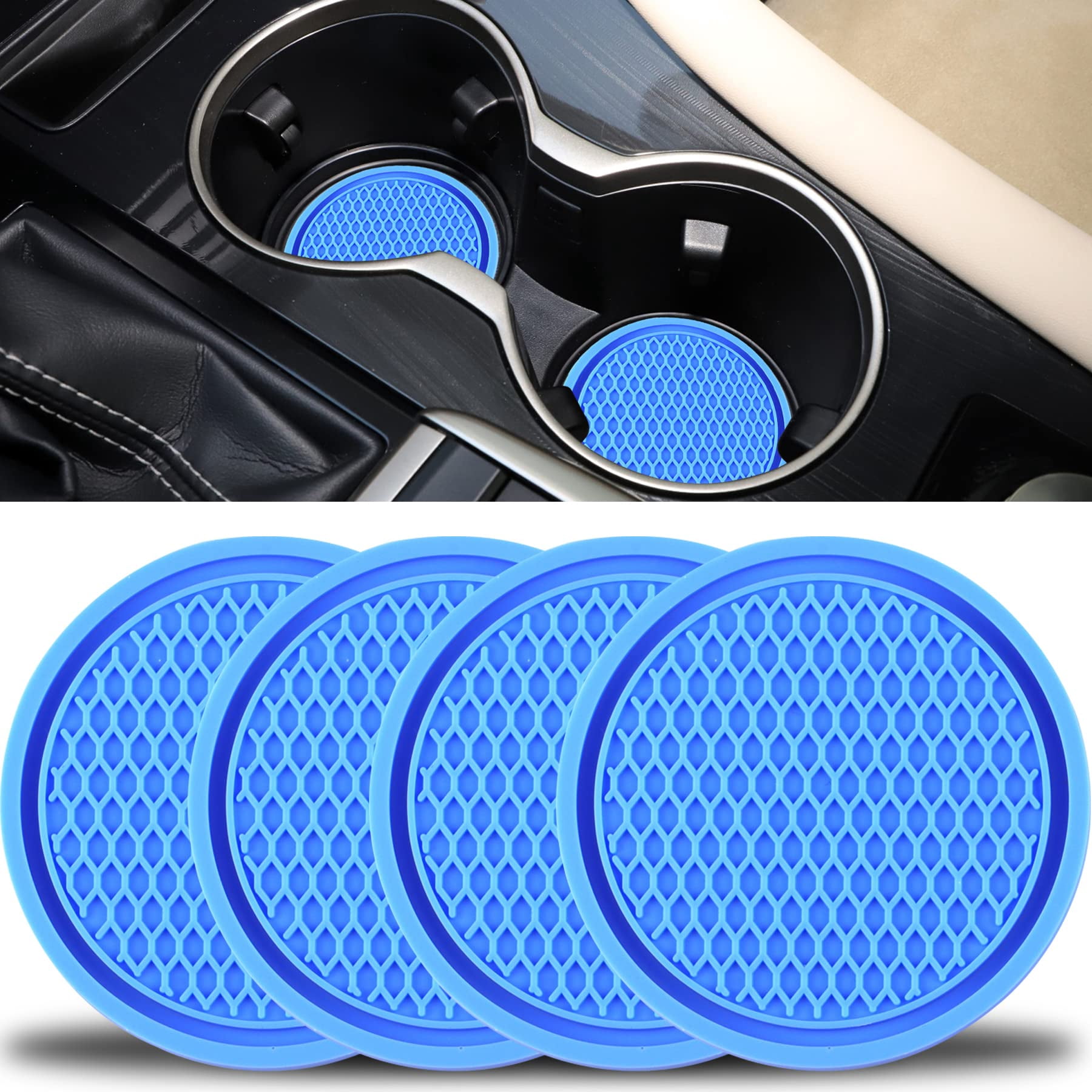Emlimny Car Non-Slip Cup Coaster, 4PCS Universal Non-Slip Cup Holders ...