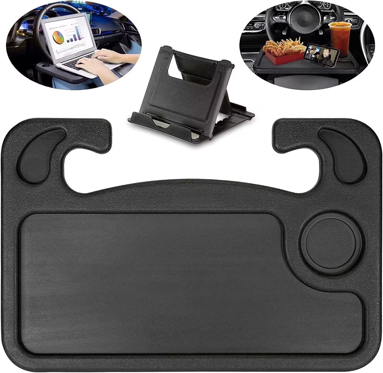 Emlimny Portable Steering Wheel Desk | Car Travel Laptop/Eating Table ...