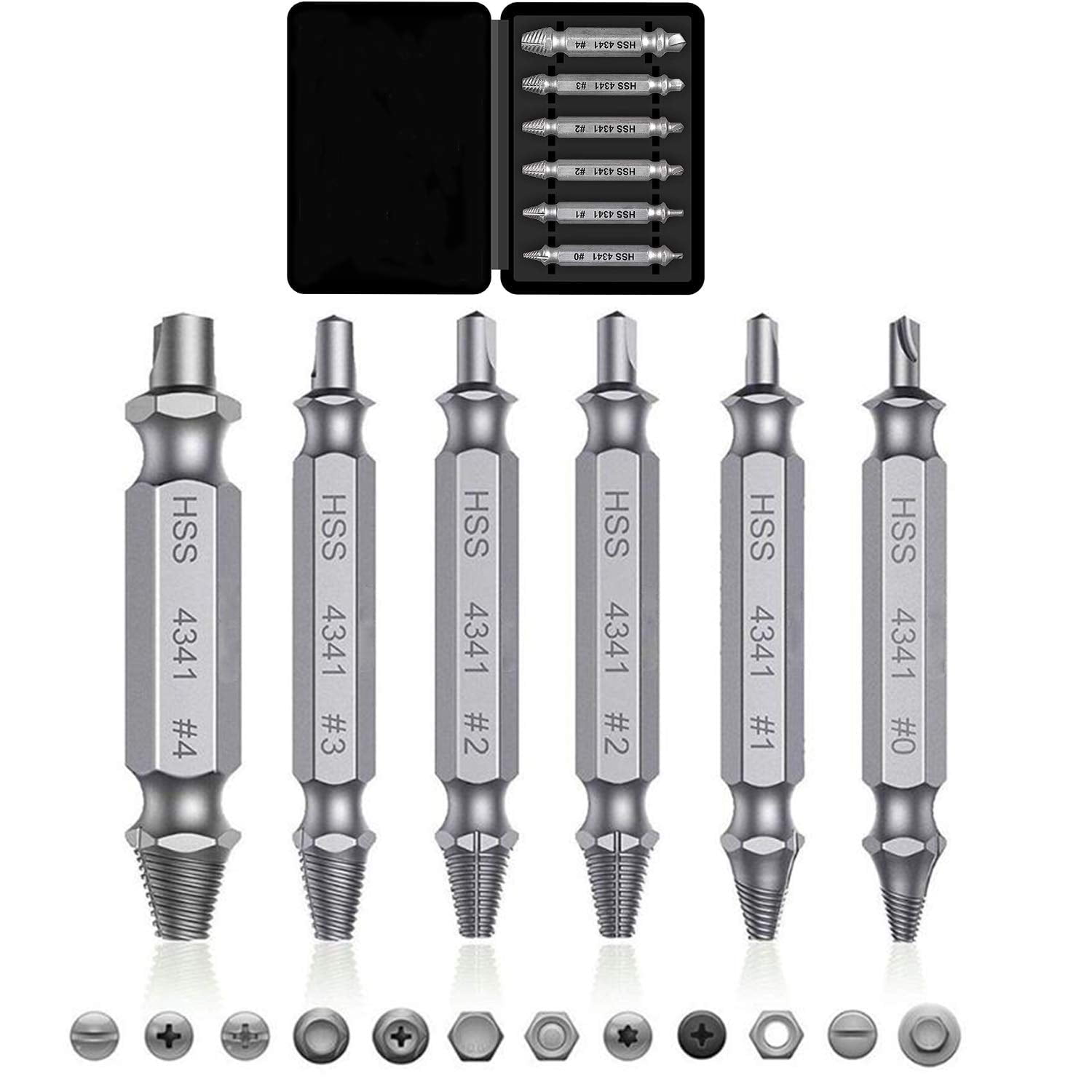Ustris Damaged Screw Extractor Kit Stripped Screw Extractor Set DIY ...