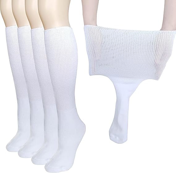 Emlimny Extra Wide Socks for Lymphedema Swollen Feet Leg, Bariatric ...
