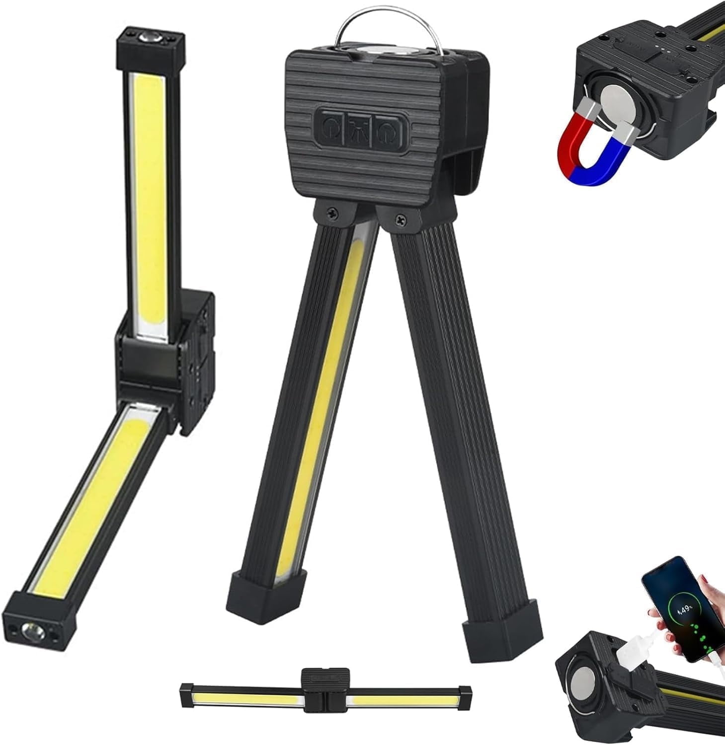 Emlimny Gym Lamp for Posing, Portable Magnetic LED Flashlight with ...